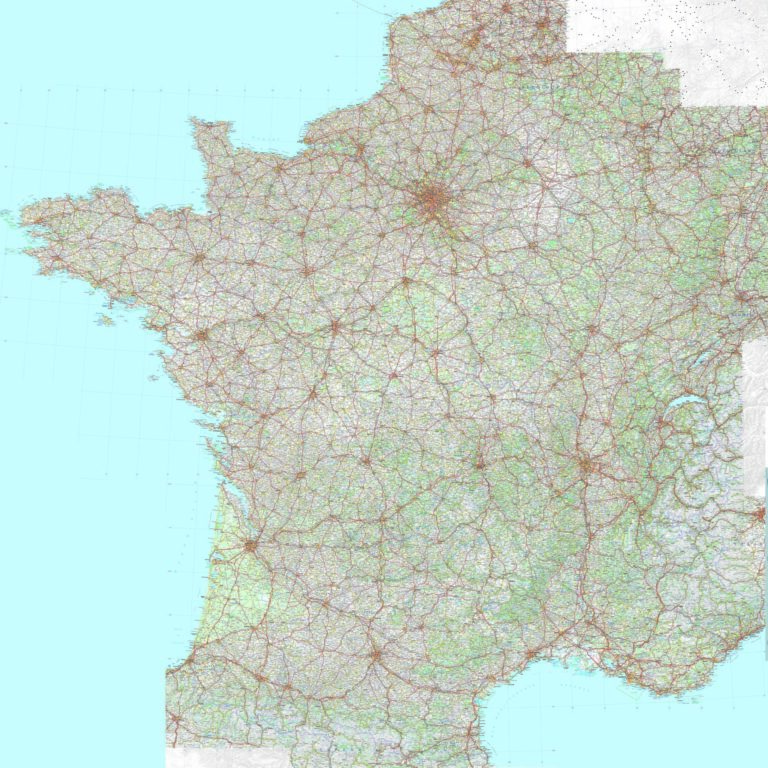 Carte de France grand format en stratifié HPL